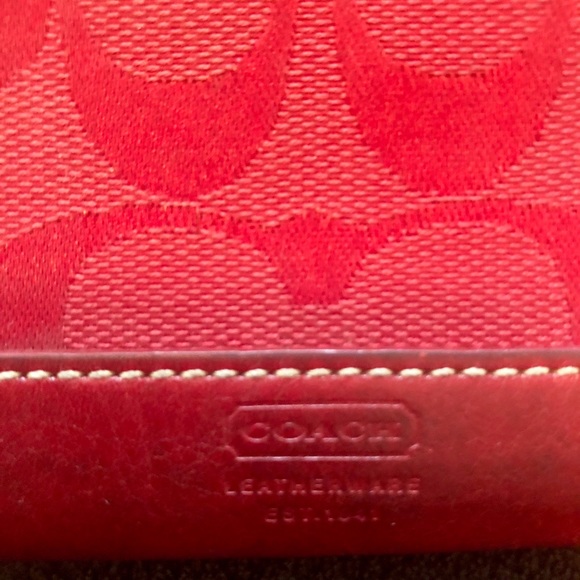Coach | Accessories | Coach Red Zip Card Holdercoin Purse | Poshmark